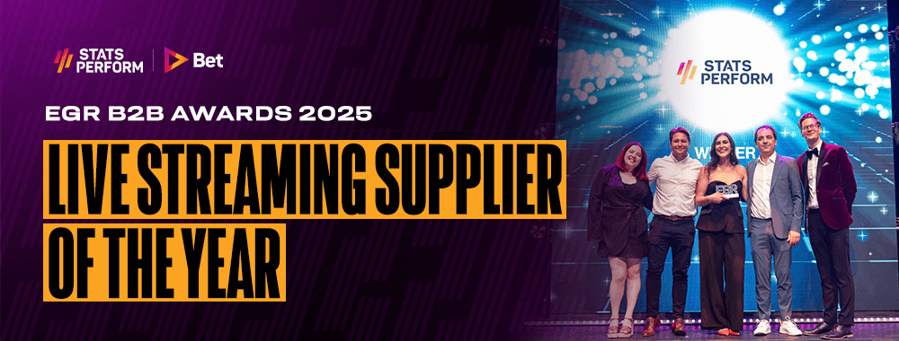 Stats Perform Named Live Streaming Supplier of the Year at EGR B2B Awards 2025 - Stats Perform
